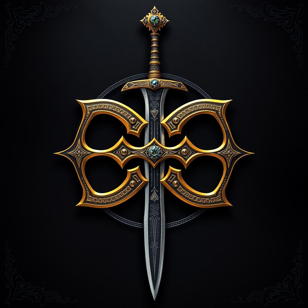 Mystical Gammadion Fylfot & Sword Design: A Captivating Symbol of Power