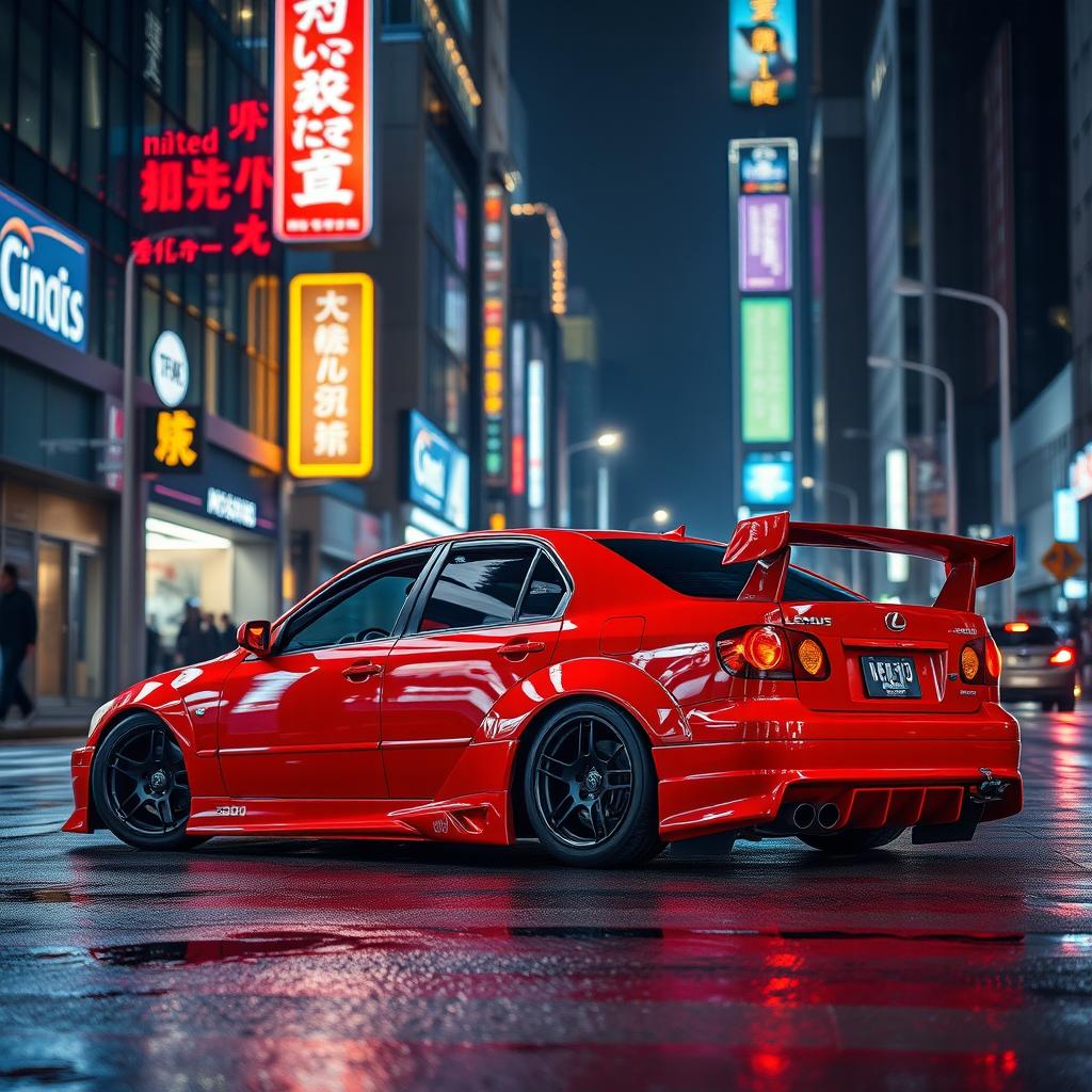 Stunning Night-Time Urban Scene with Modified Lexus GS300 | Idyllic
