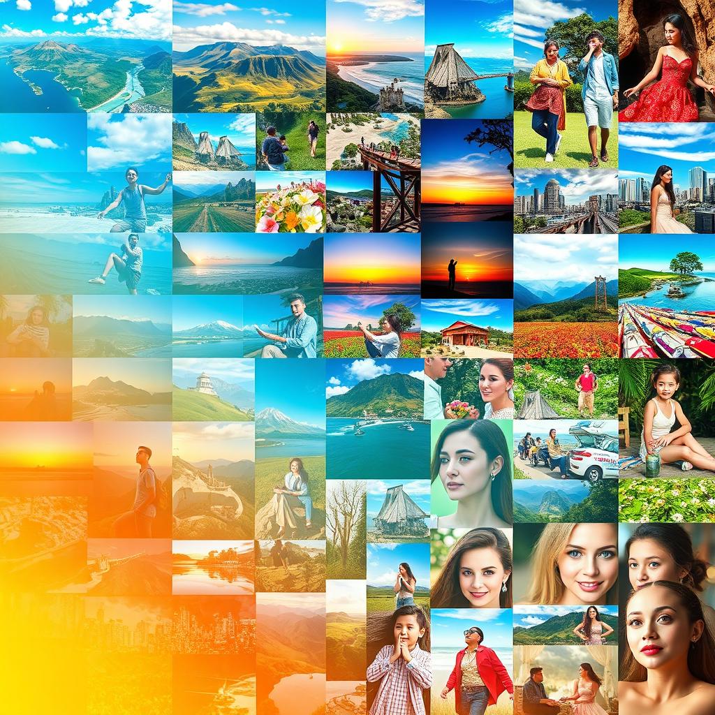 Vibrant Collage of Life: Stunning Landscapes, Urban Scenes & Portraits