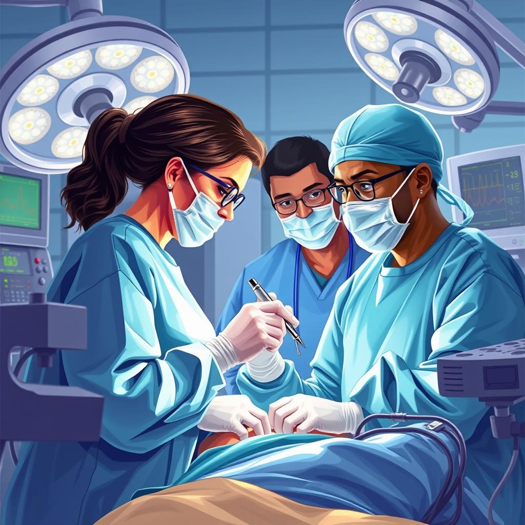 Diverse Surgeons in Action: A Realistic Surgical Scene