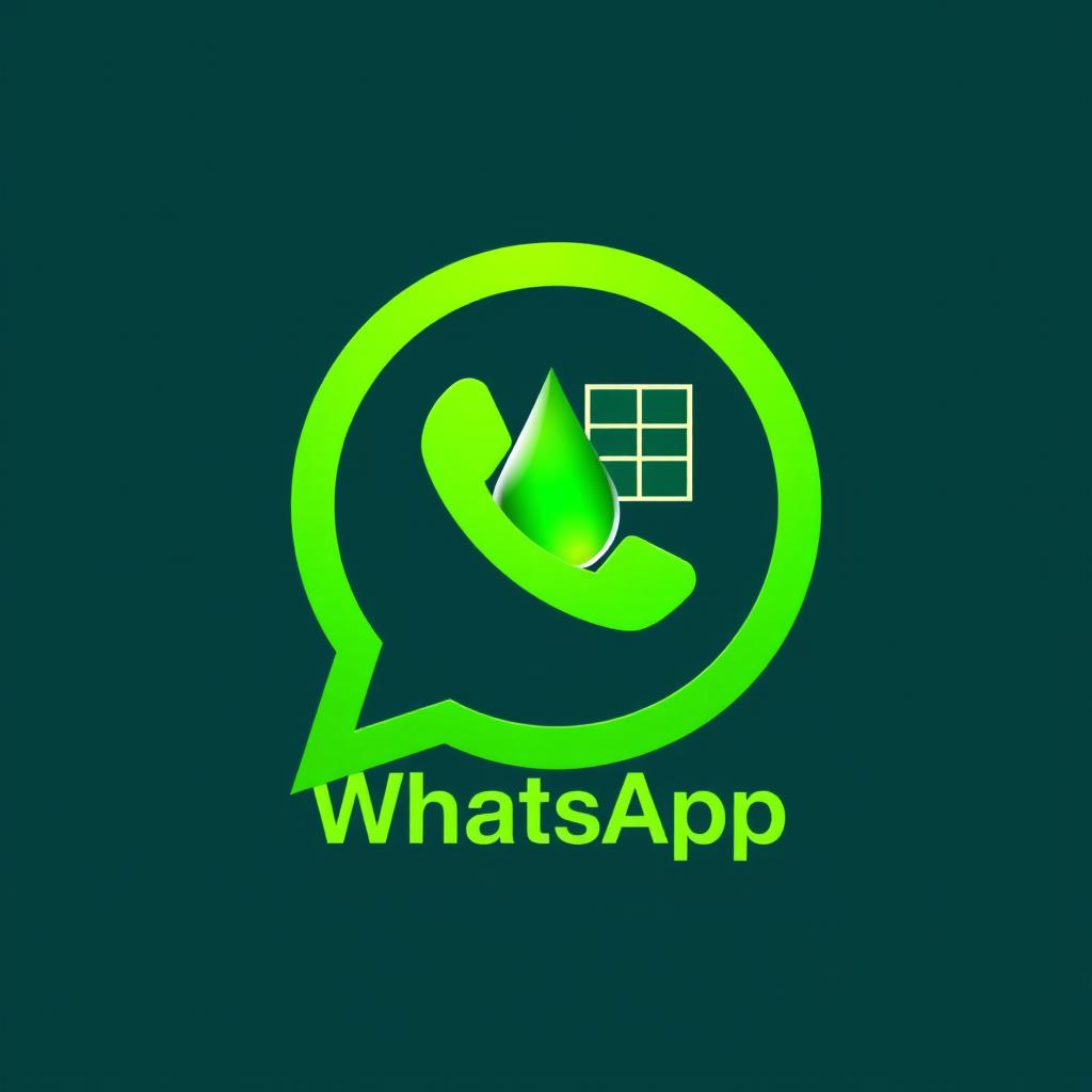 Innovative Whatsapp Logo Design Water Solar Energy Elements