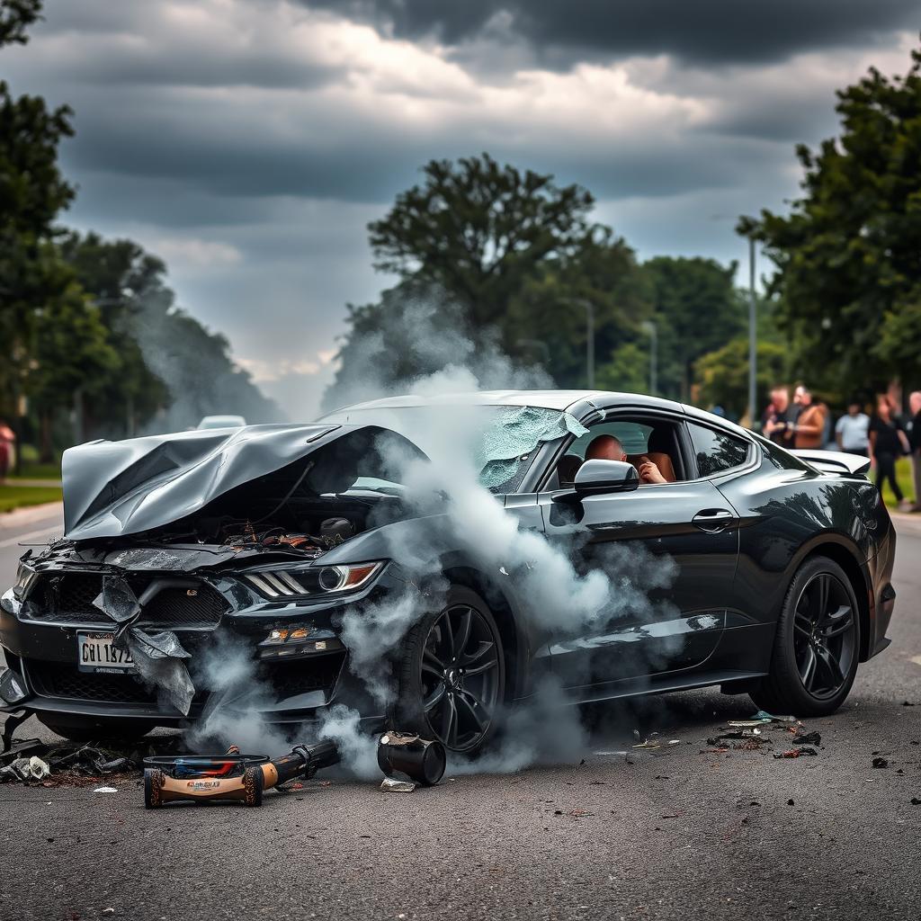 Severe Car Accident: A Gripping Visual of Impact and Consequence