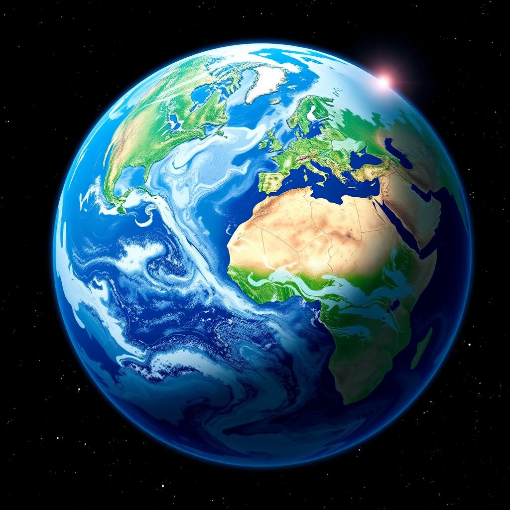 Breathtaking Earth Illustration: A Stunning View from Space