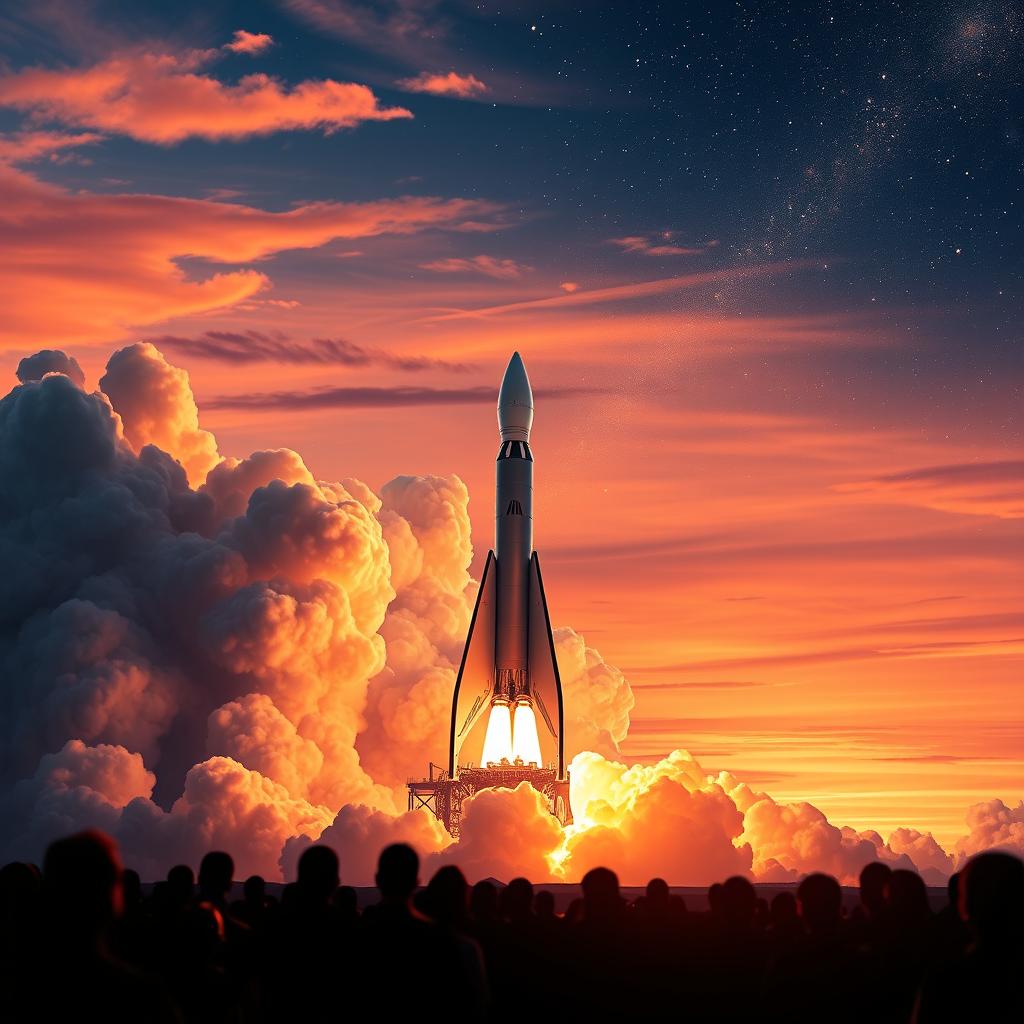 Stunning Digital Art of Rocket Launch | Idyllic AI Creations