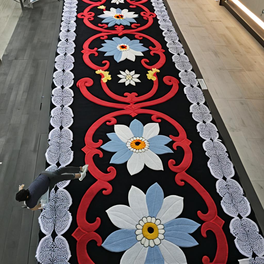 Stunning Floral Carpet Design: A Burst of Color and Elegance