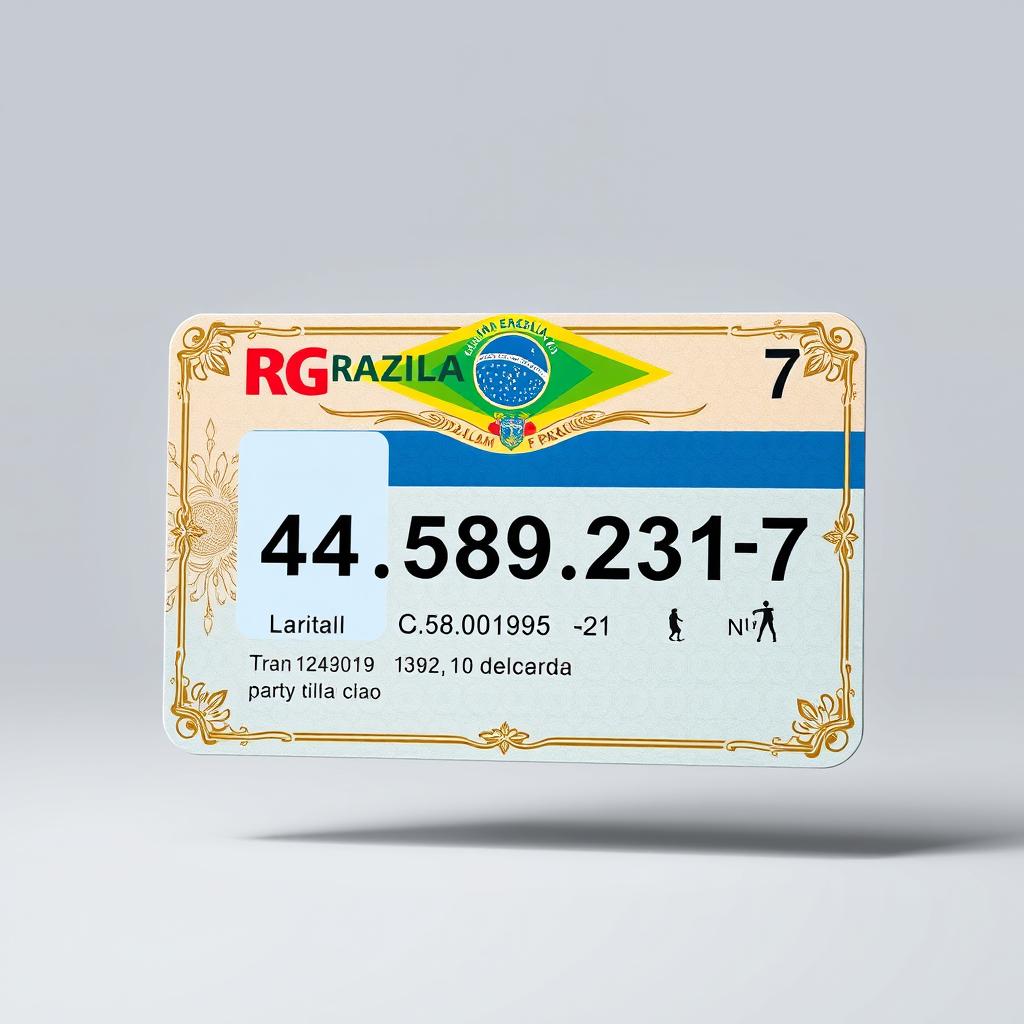 Artistic Brazilian RG Identity Card Design | AI Image Creation