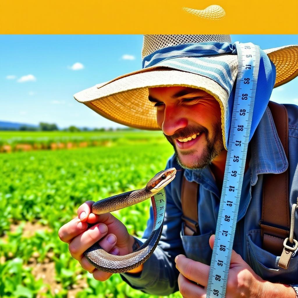 Curious Farm Encounters: Measuring a Snake in the Field