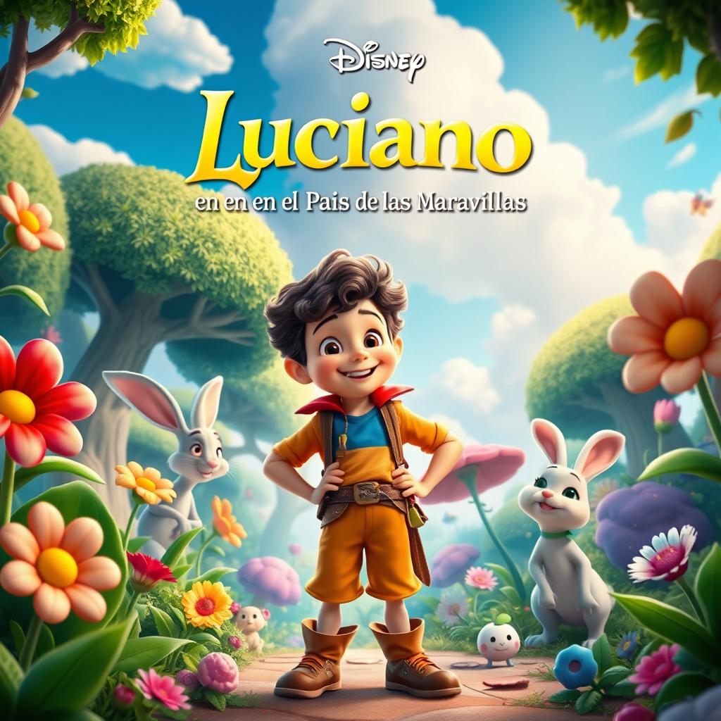 Whimsical Movie Poster: Luciano en el País de las Maravillas