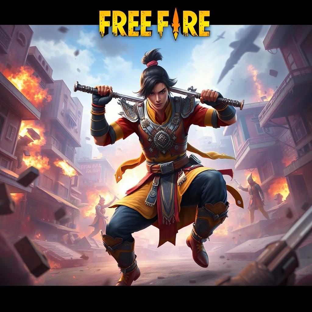Unleash the Action: Free Fire Kalari Character in Urban Battlefield