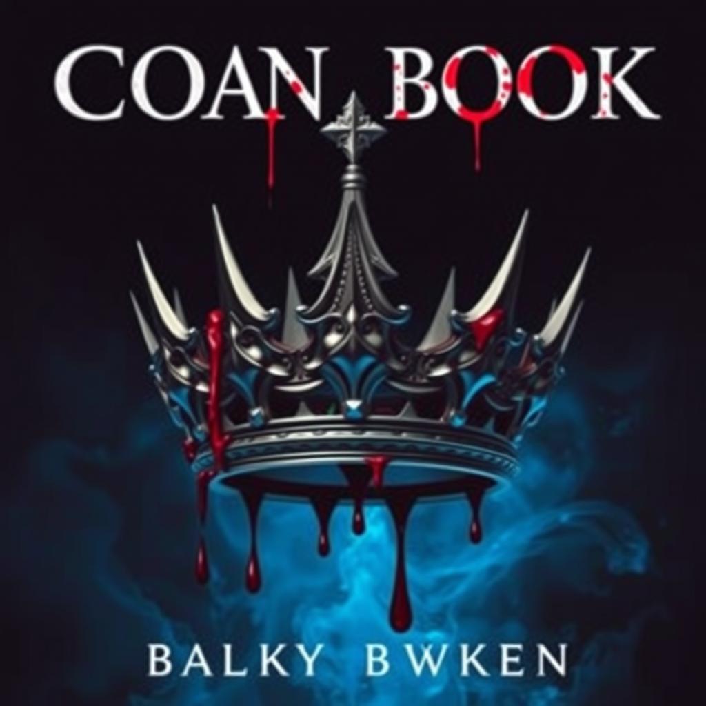 Dark and Edgy Book Cover Design: Sinister Crown with Gothic Aesthetic