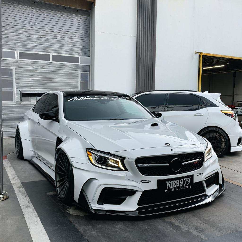 Sleek Modern Sports Car: Aggressive Style & Urban Elegance