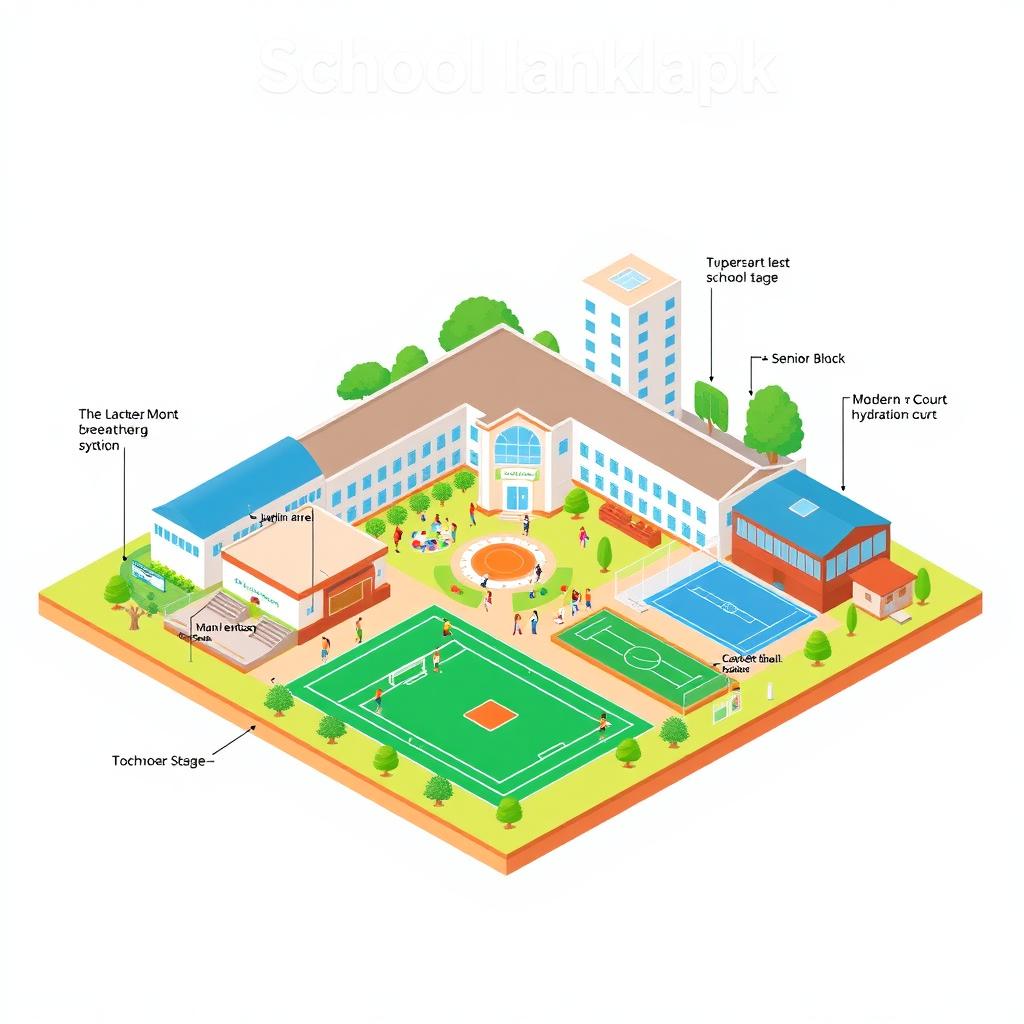 Explore a Vibrant School Landmark Illustration | Idyllic Ideas
