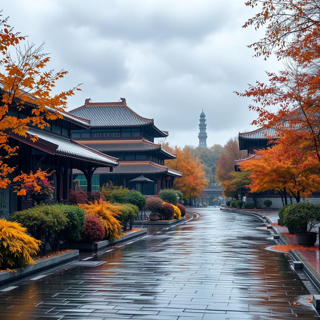 Serene Autumn Rain in Beijing: A Captivating Seasonal Transition