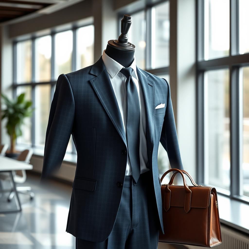 Elegant Business Suit Display in Modern Office | Idyllic Ideas