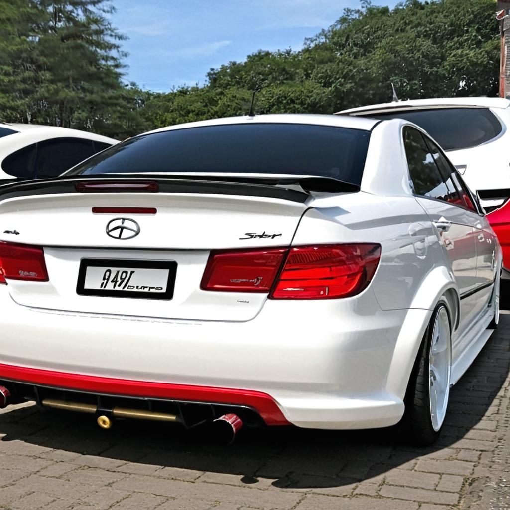 Unique Honda Car Modifications: Red and White Fusion