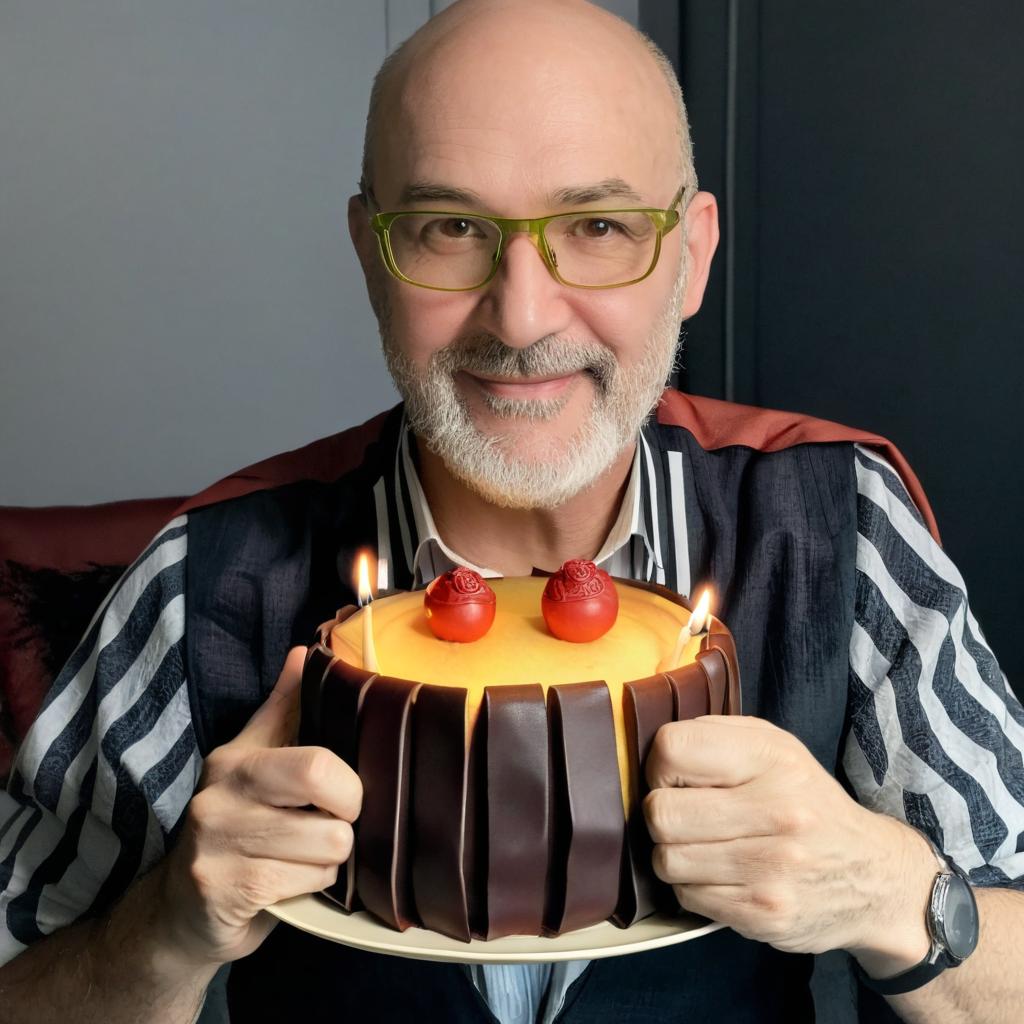 Middle-Aged Man's Heartwarming Birthday Celebration in Traditional ...