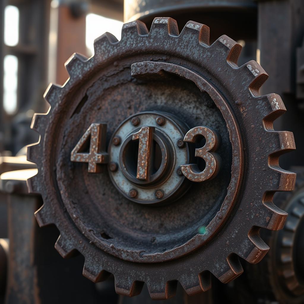 Rusty Cogwheel 413: A Nostalgic Industrial Masterpiece
