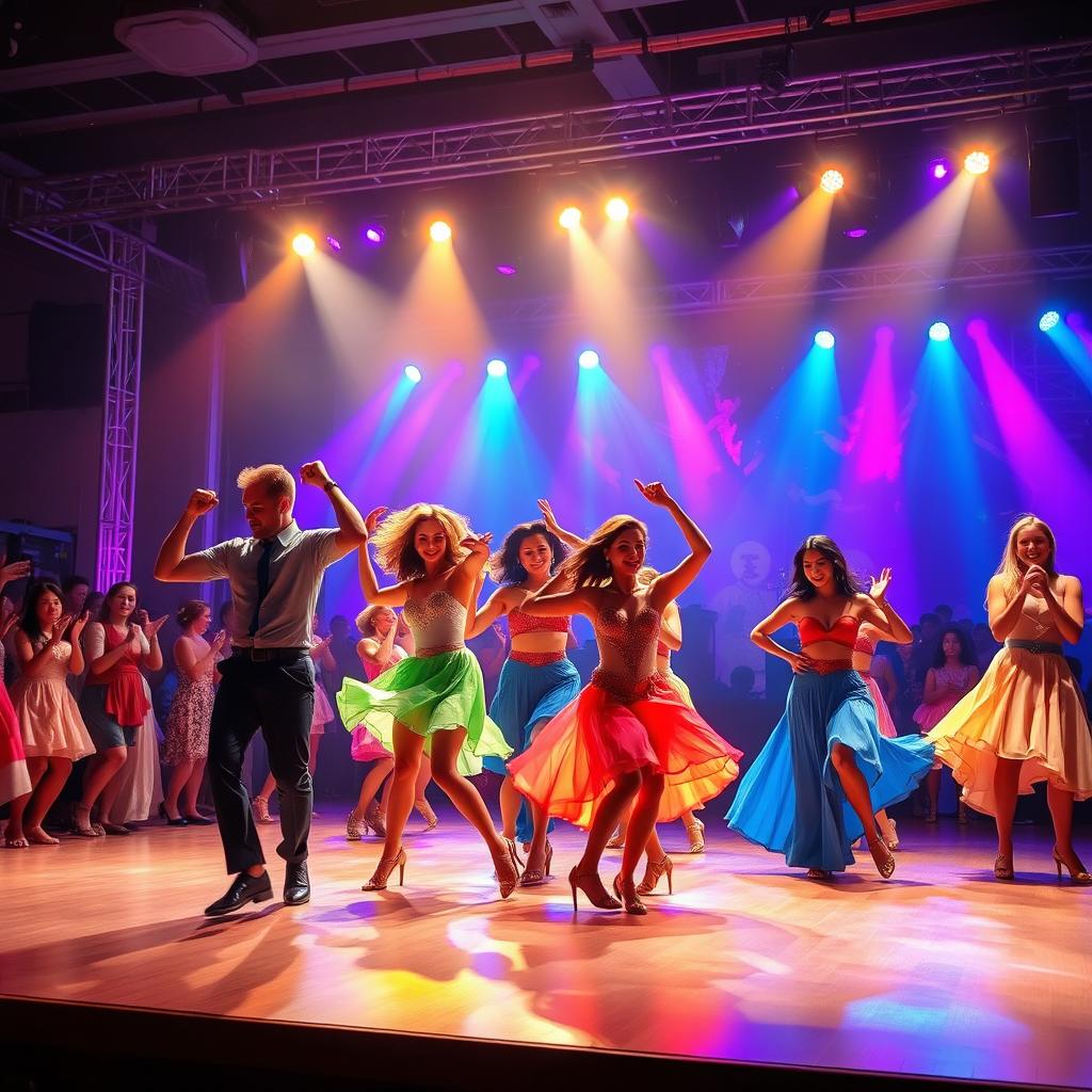 Energetic Dance Performance: A Colorful Celebration of Movement