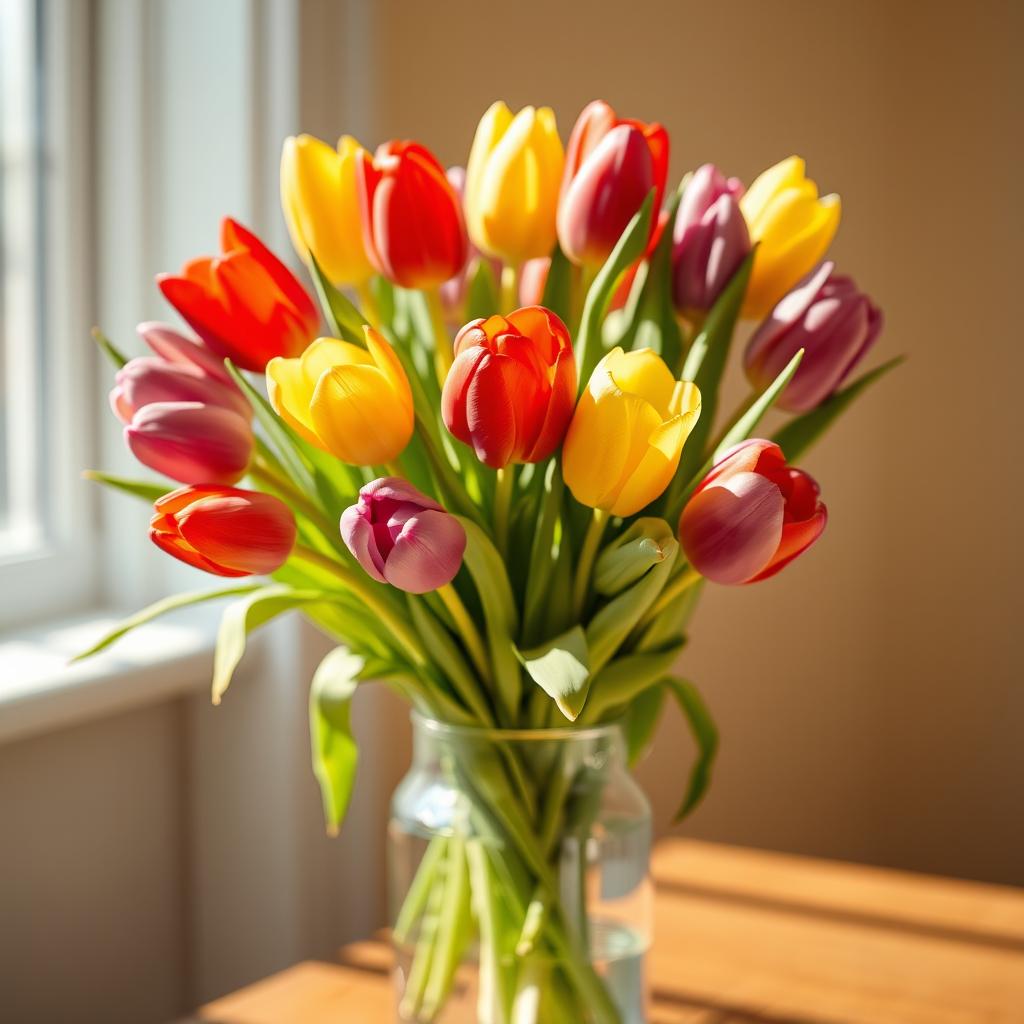 Vibrant Spring Tulip Bouquet - Freshness and Color
