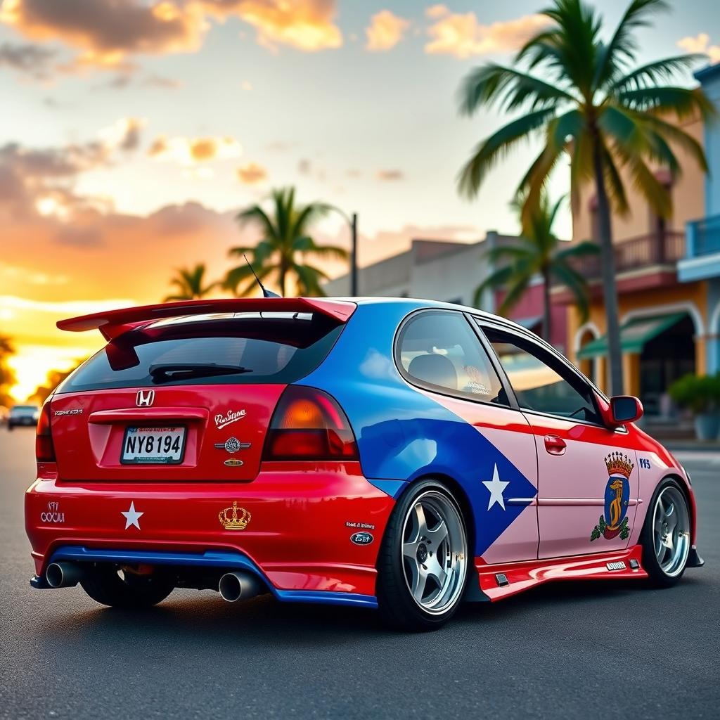 Vibrant Puerto Rican-Themed 1999 Honda Civic – A Custom Automotive ...