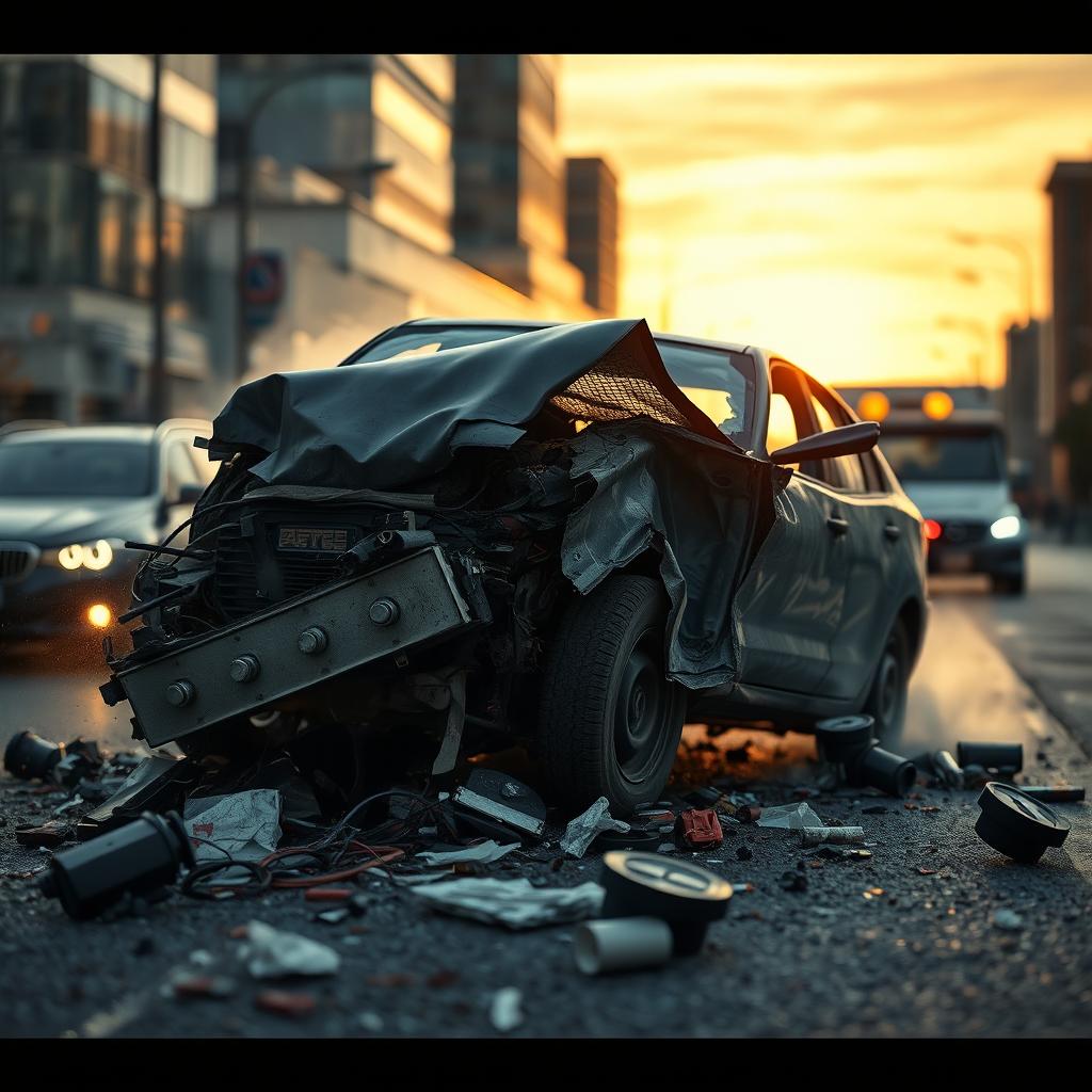 Dramatic Car Crash Images: Urban Chaos Unveiled