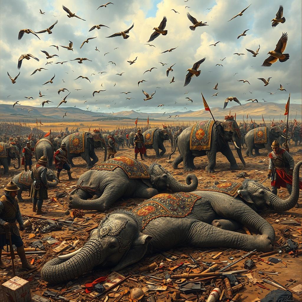 Dramatic Battlefield Art: Elephants, Soldiers & The Tragedy of War