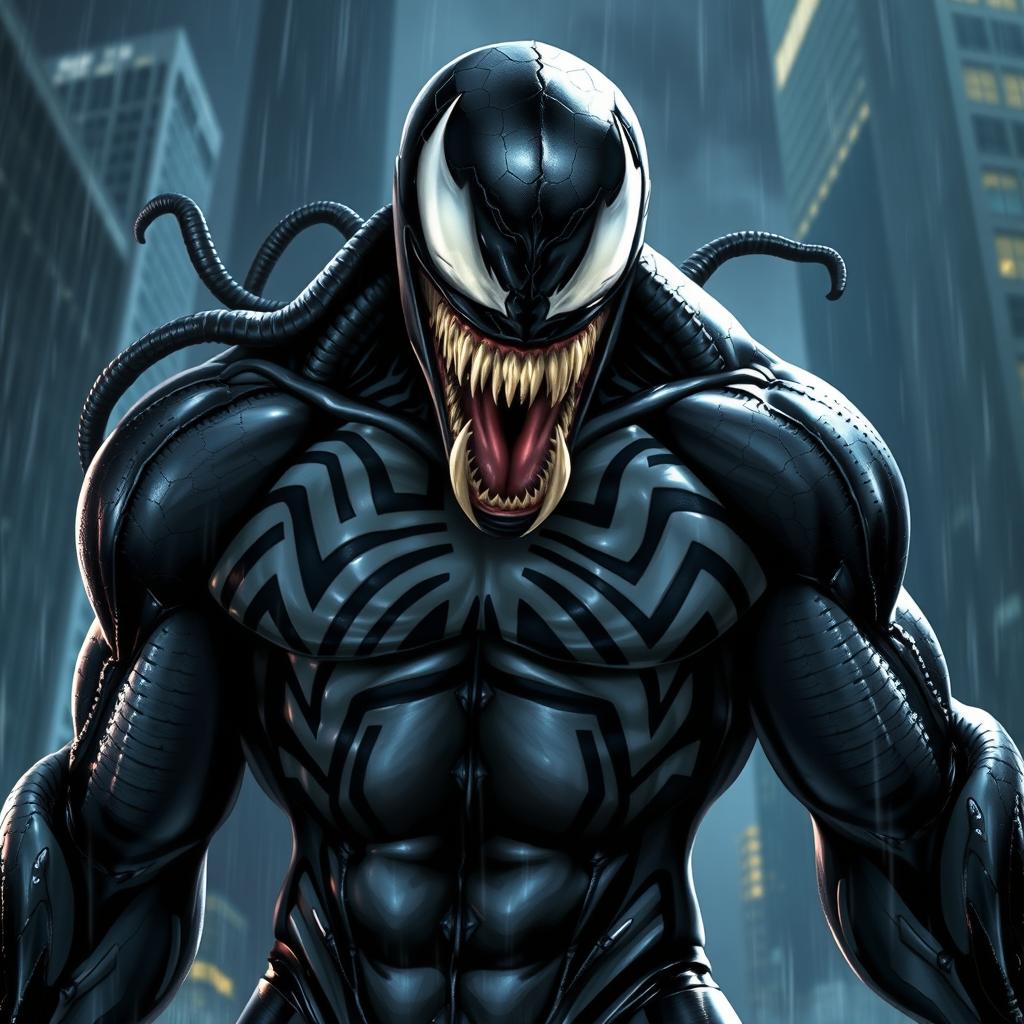 Dynamic Venom and Rebellious Icon: Dark Urban Imagery