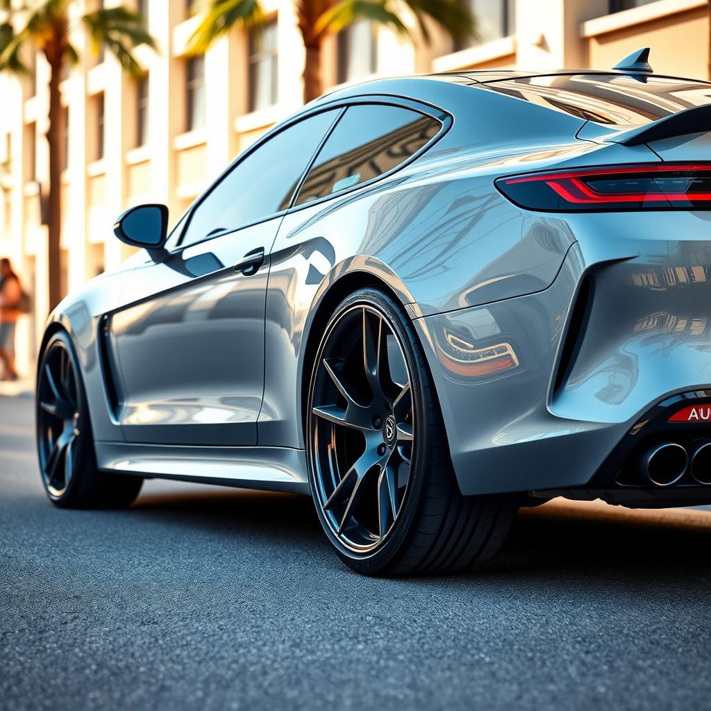 Stunning Transformation: Hyper Silver Alloy Wheels on a Silver Hatchback