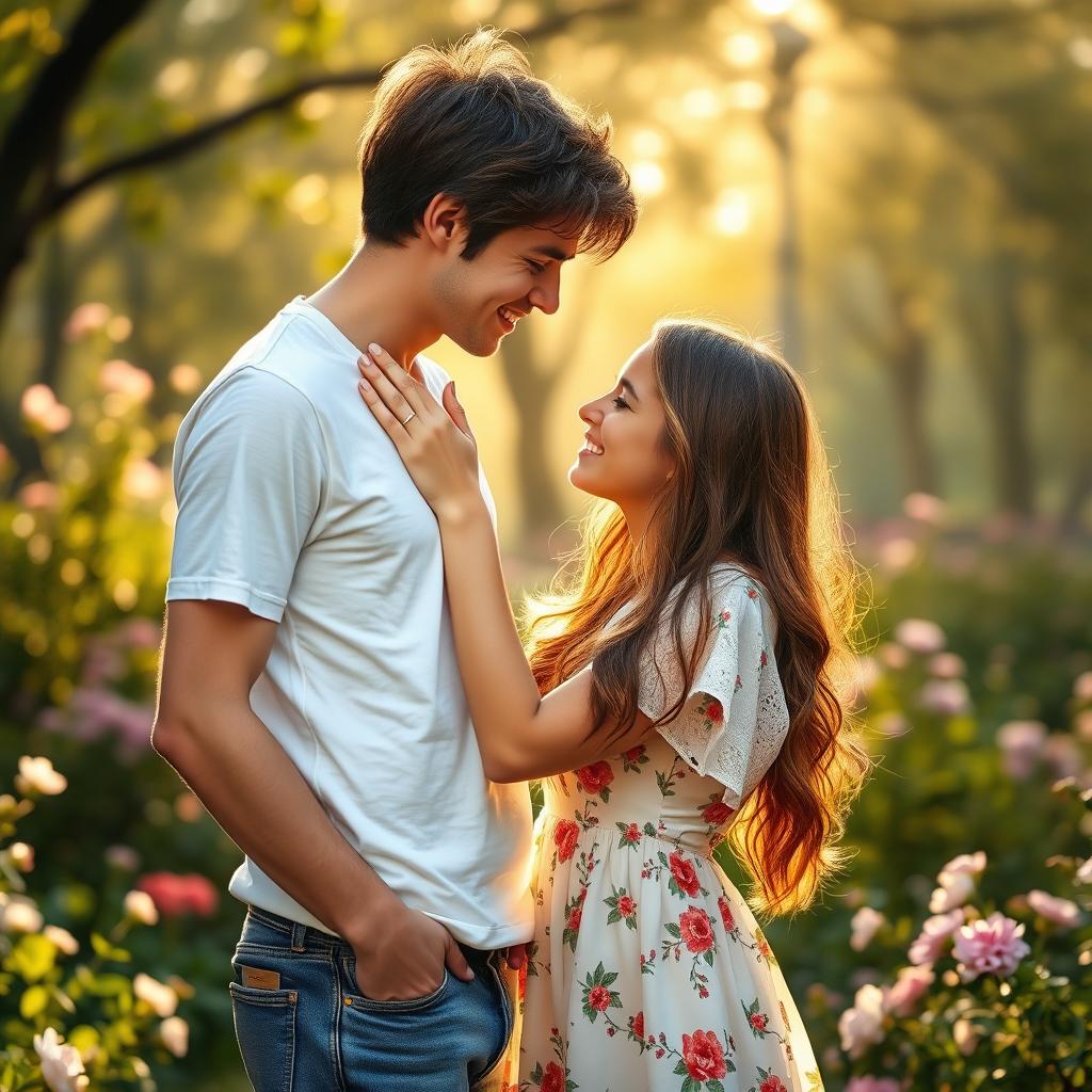 Unconditional Love: A Romantic Park Scene