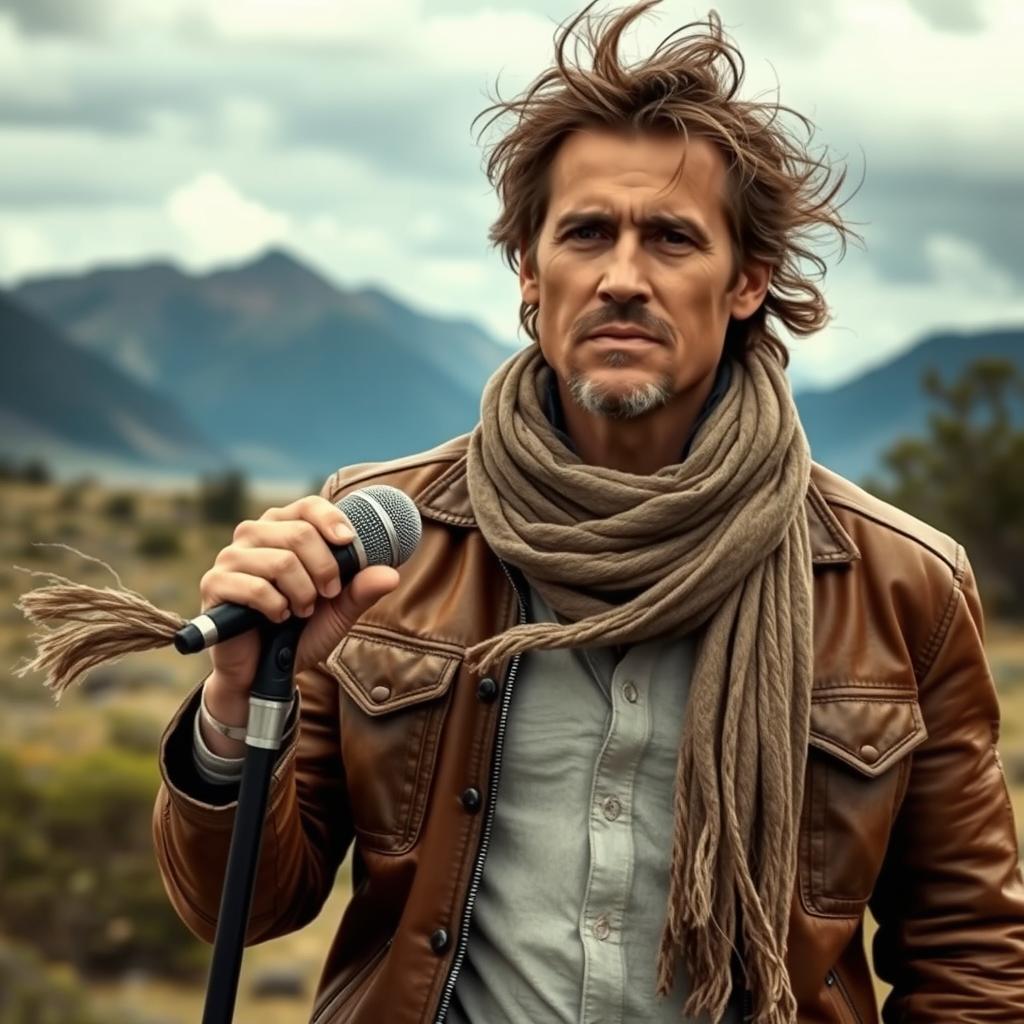 Epic Wilderness Performance: A 40-Year-Old Singer in Nature's Embrace