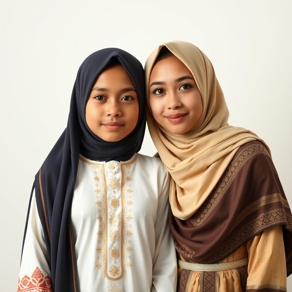 Stunning Portrait of You and an Omani Girl in Traditional Attire