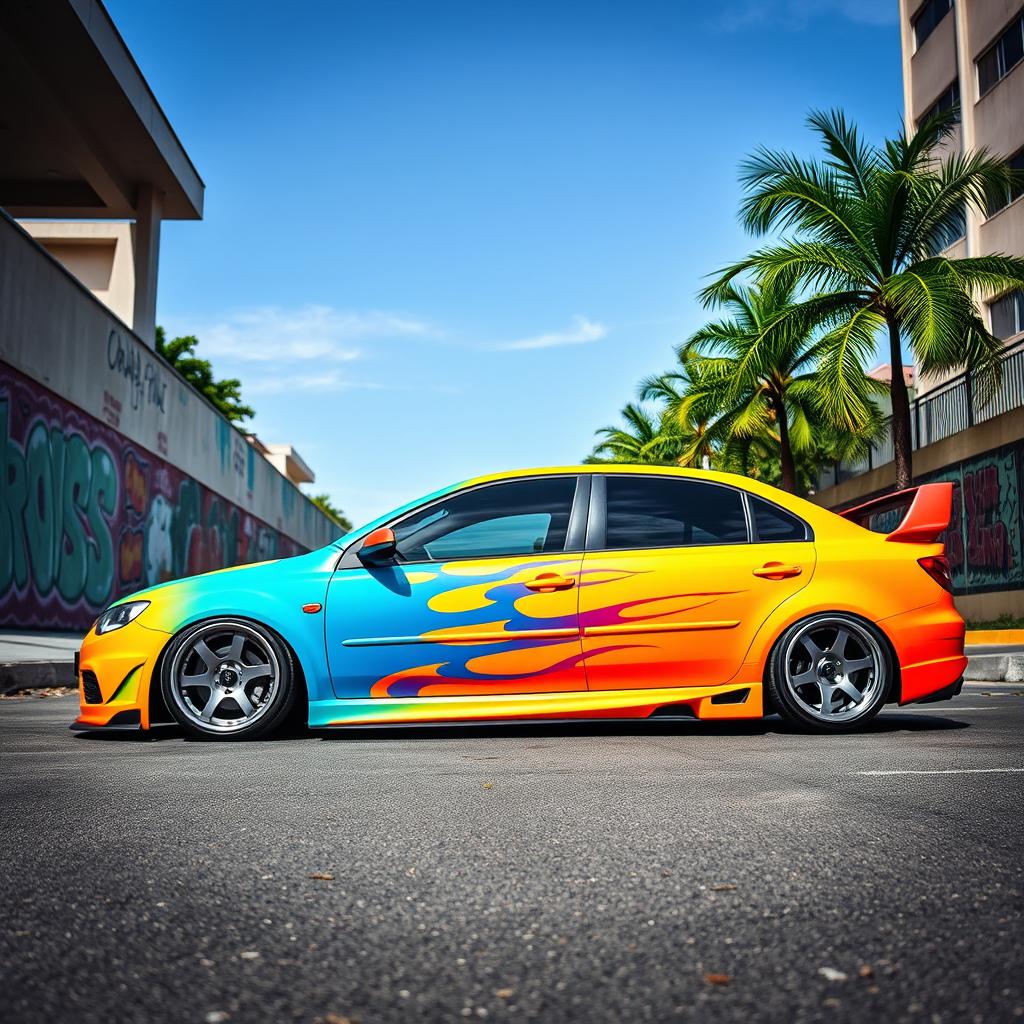 Vibrant Brazilian Car Culture: Modified Beauty in the Urban Jungle