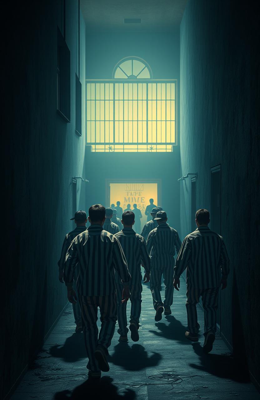 Thrilling Escape in a Dark Prison: A Visual Narrative