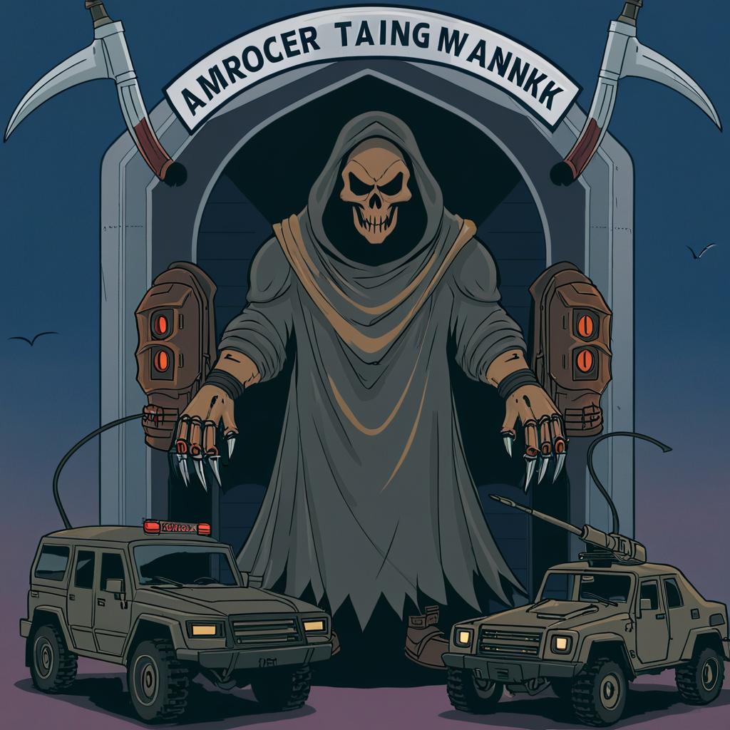 Ominous Grim Reaper Illustration - Okinawa 23-24 Underground Alfa Dawgs