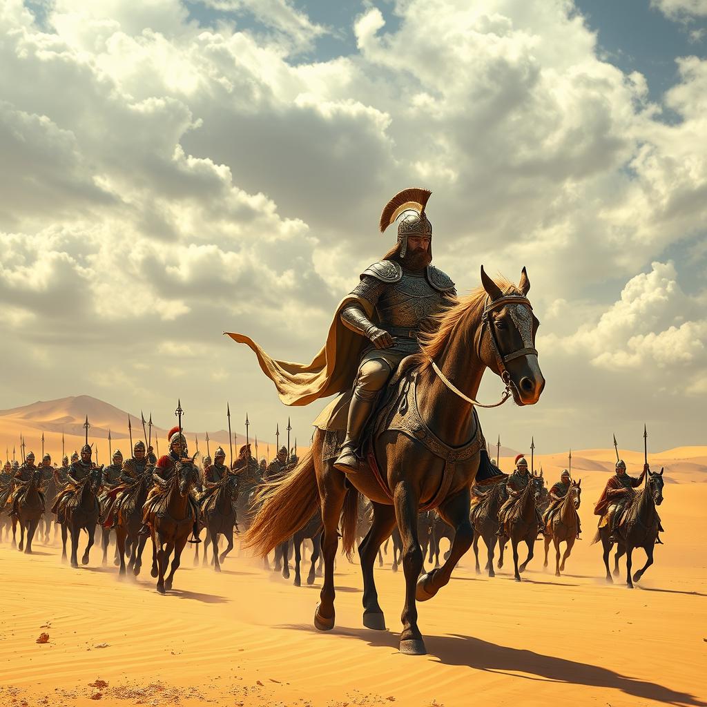 Epic Ancient Warrior King Leading His Army | Idyllic AI Art