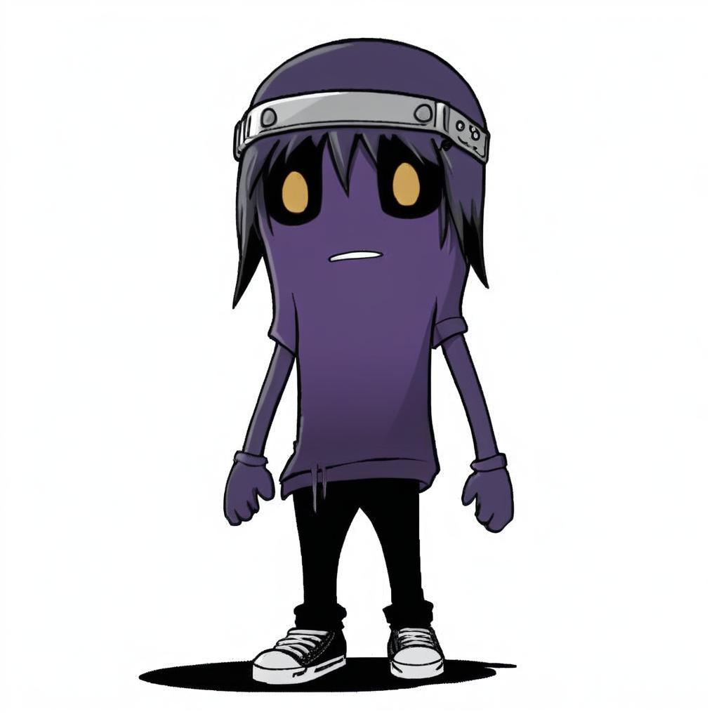 Emo Ninja Character Design - Playful & Mischievous AI Art