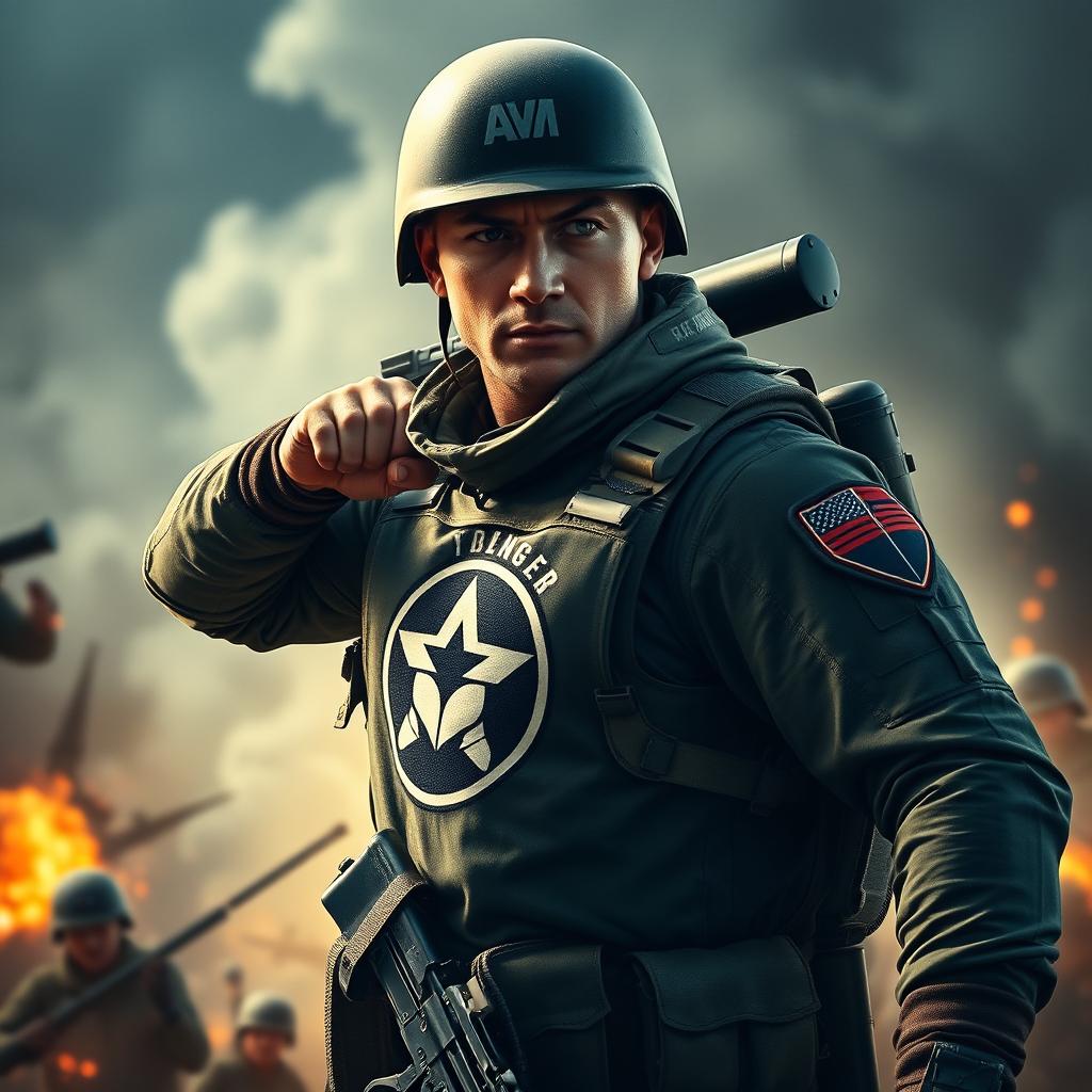 Inspired Resilience: Modern Soldier in Battle