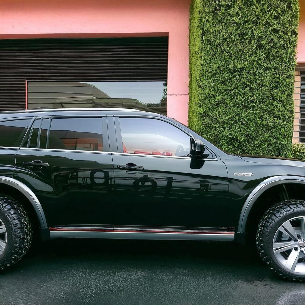 Sleek Black SUV Amidst Vibrant Urban Background | Idyllic Ideas