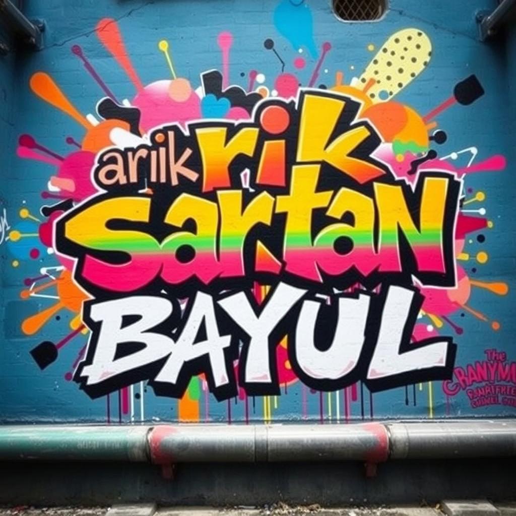 Vibrant Graffiti Mural of Arik Sartan and BAYUL - Urban Art