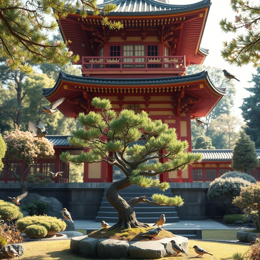 Serene Japanese Temple: A Garden Oasis of Tranquility and Beauty