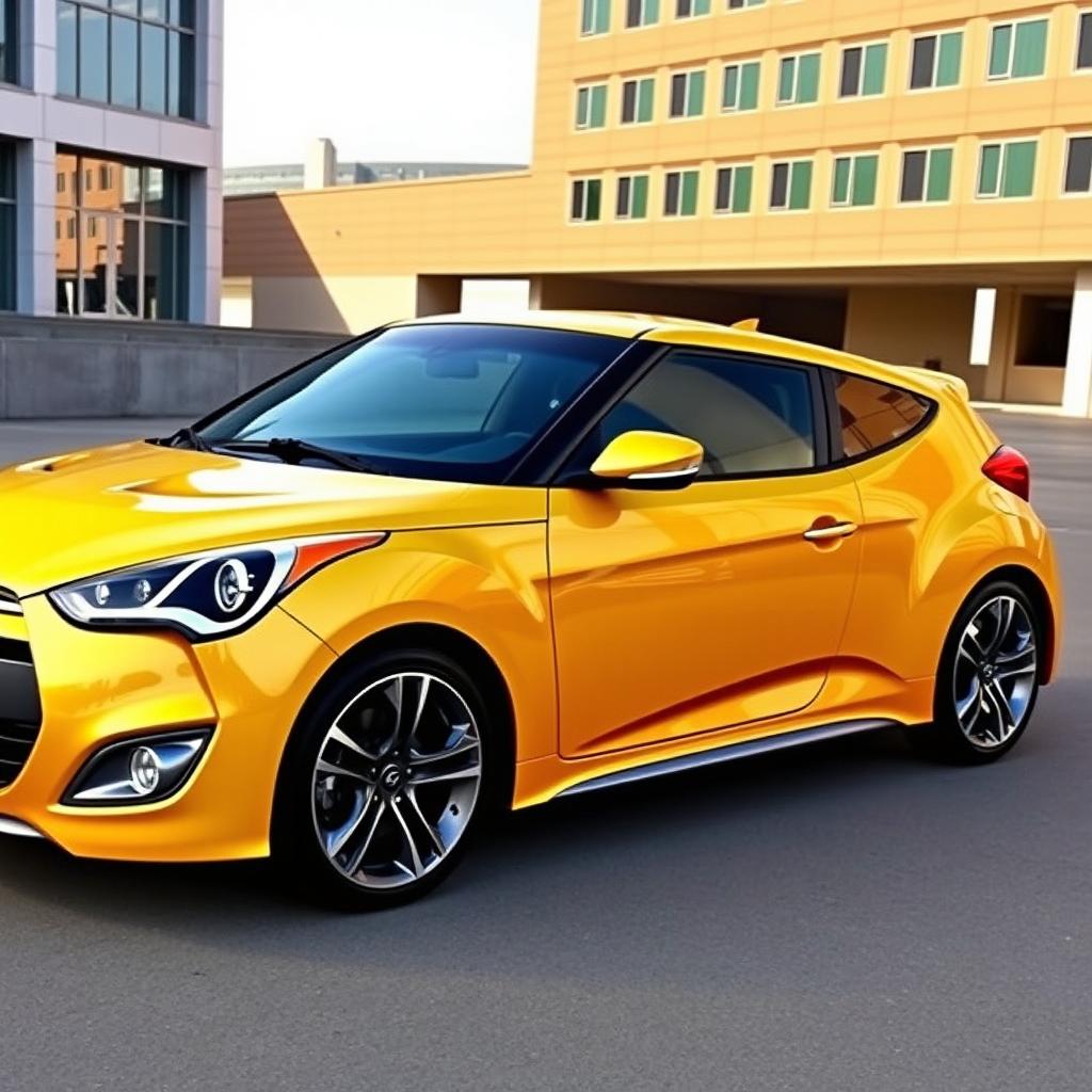 Stunning Hyundai Veloster 1.6 MPI Artfully Wrapped in Shades of Yellow