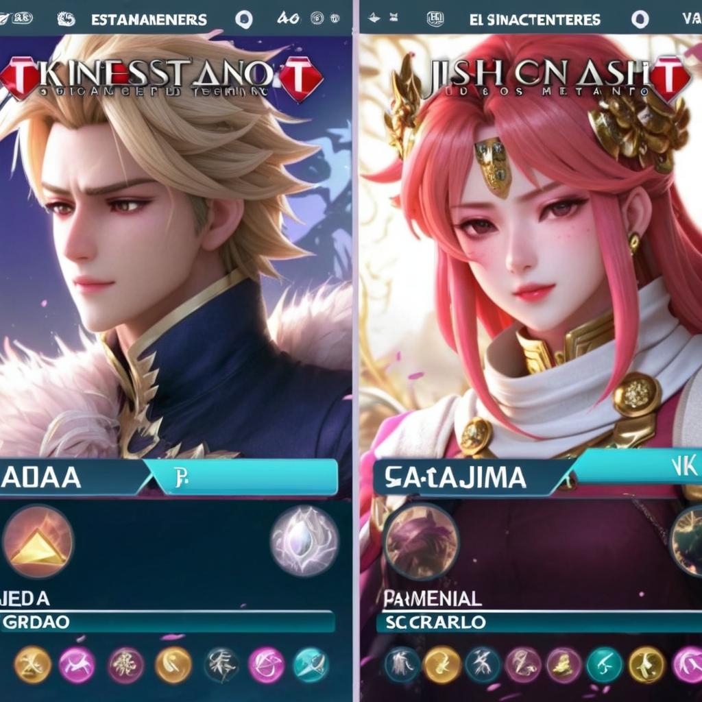 Enchanting Character Selection Screen for a Mobile Game: Lancelot & Angela