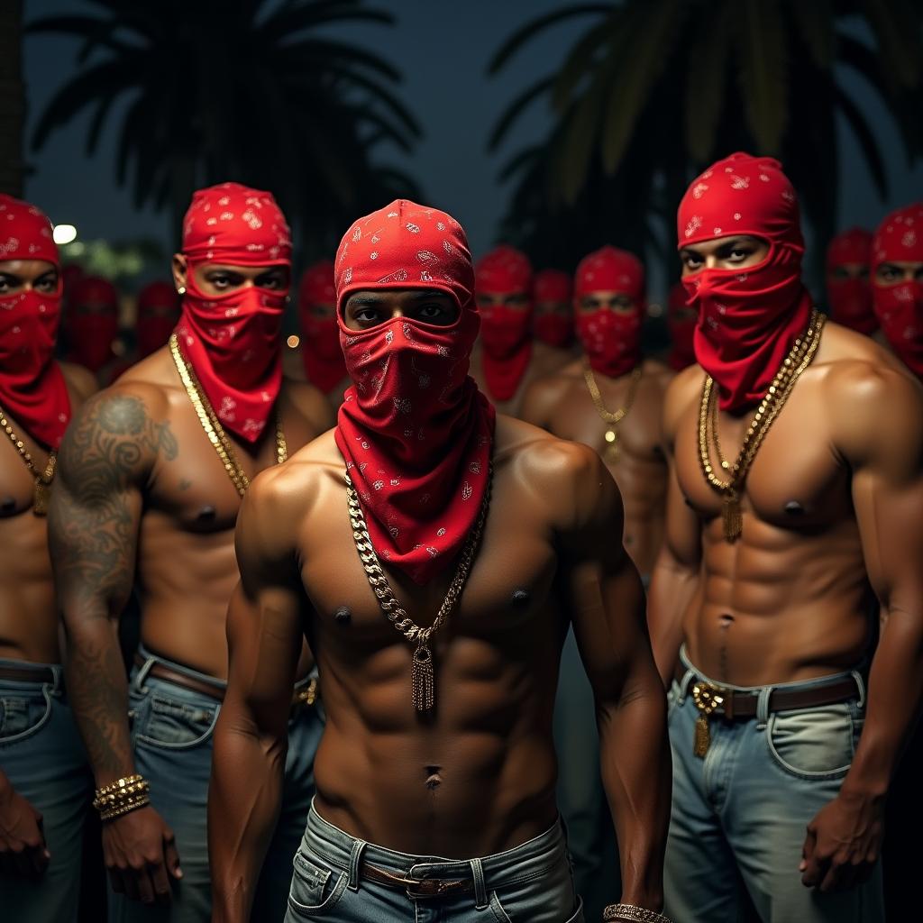 Muscular Gang Members: Urban Grit and Culture