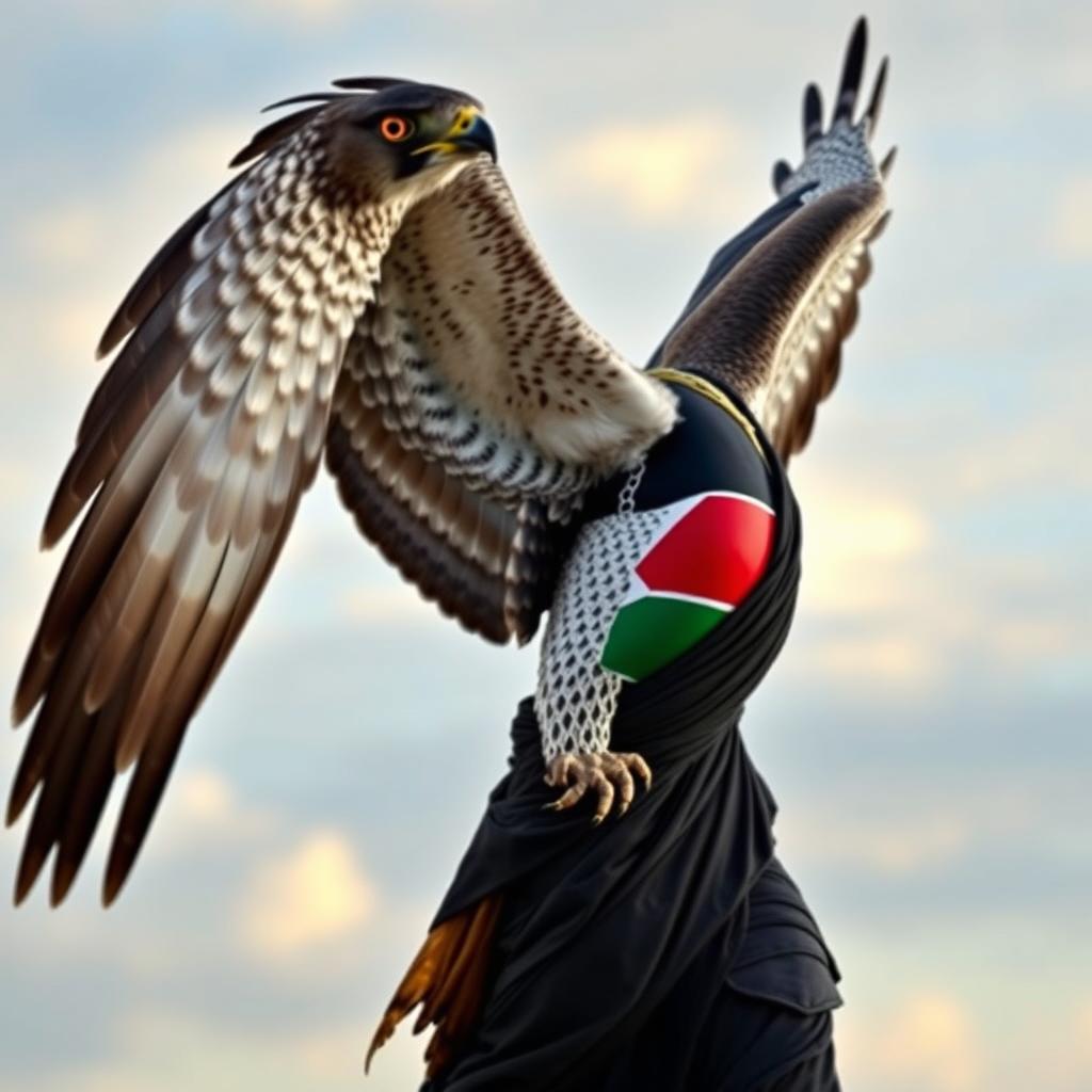 Majestic Falcon-Human Hybrid: A Symbol of Freedom and Strength