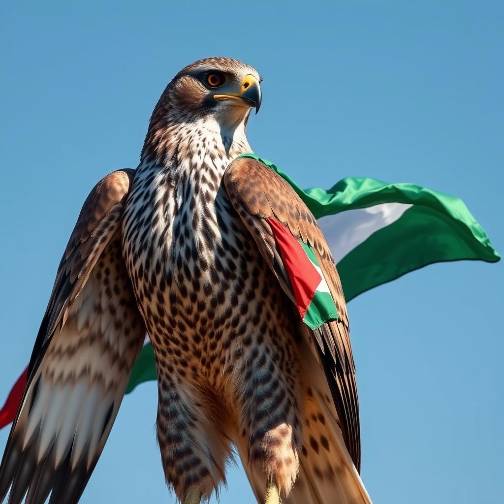 Majestic Falcon-Human Hybrid Art: A Powerful Symbol