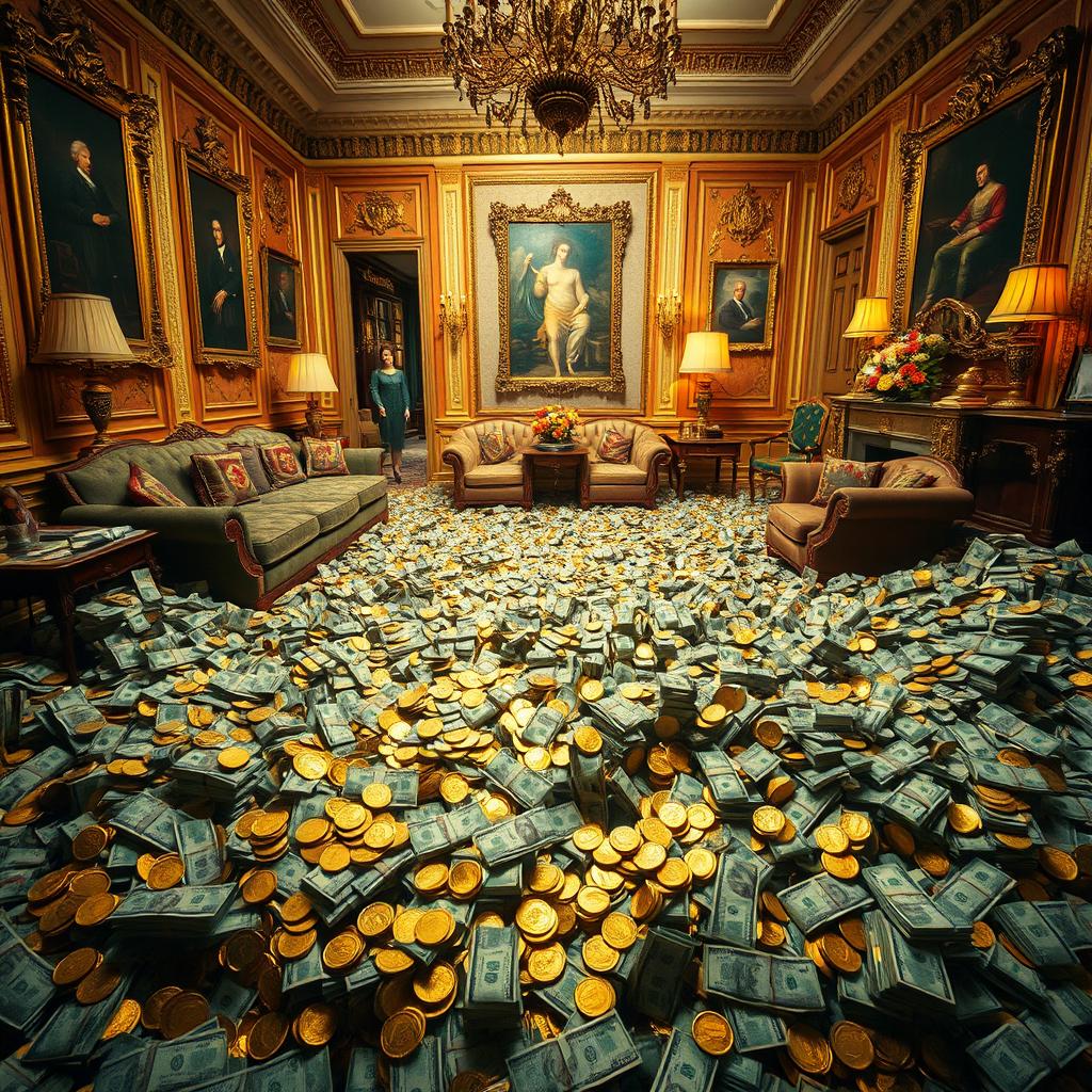 Exploring Opulence: A Room Overflowing with Wealth and Luxury