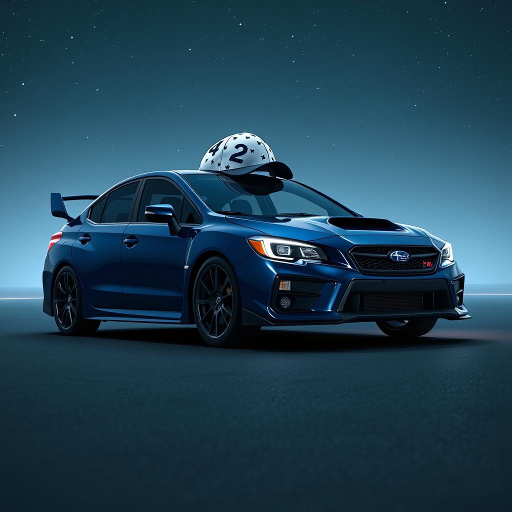 Whimsical Night Scenes: Hyper-Realistic 3D Renderings of Subaru WRX and ...