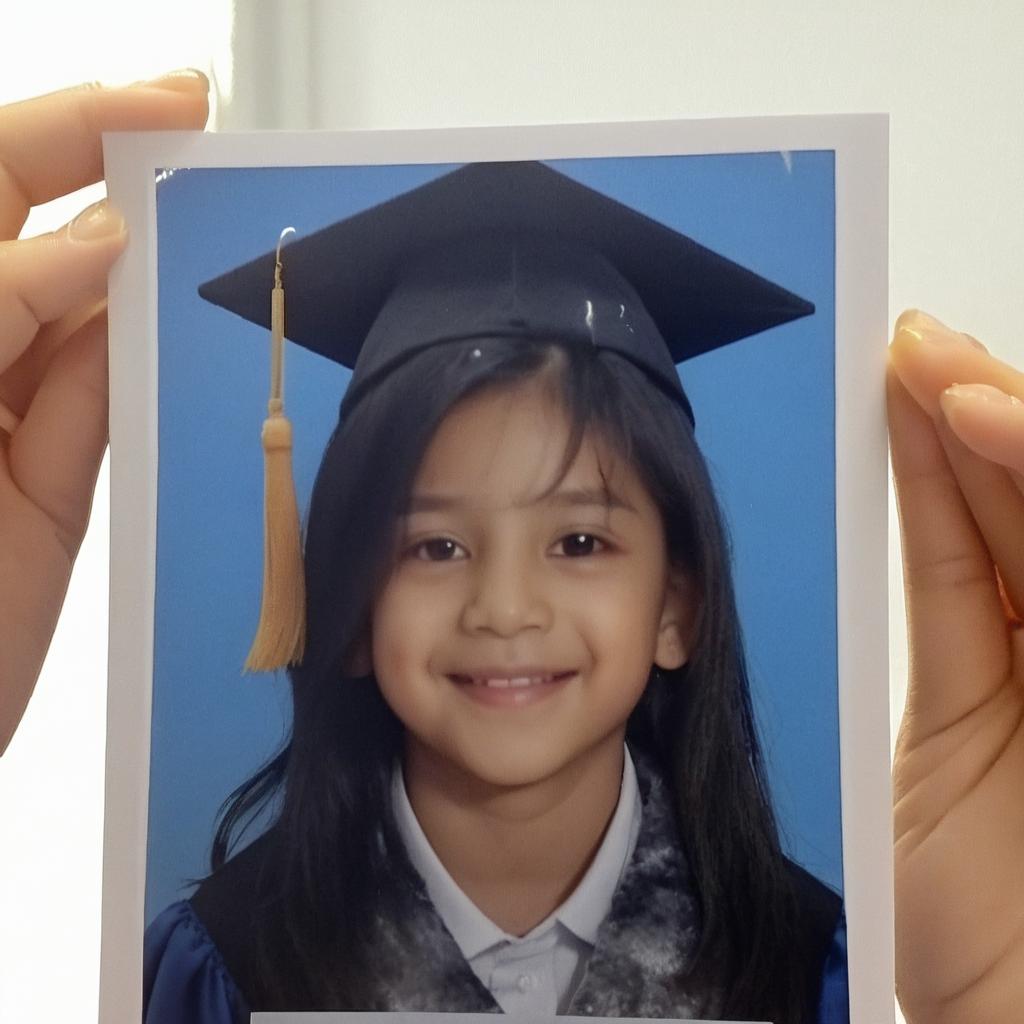 Joyful Kindergarten Graduation Celebration: Diverse Kids in Cap and Gown