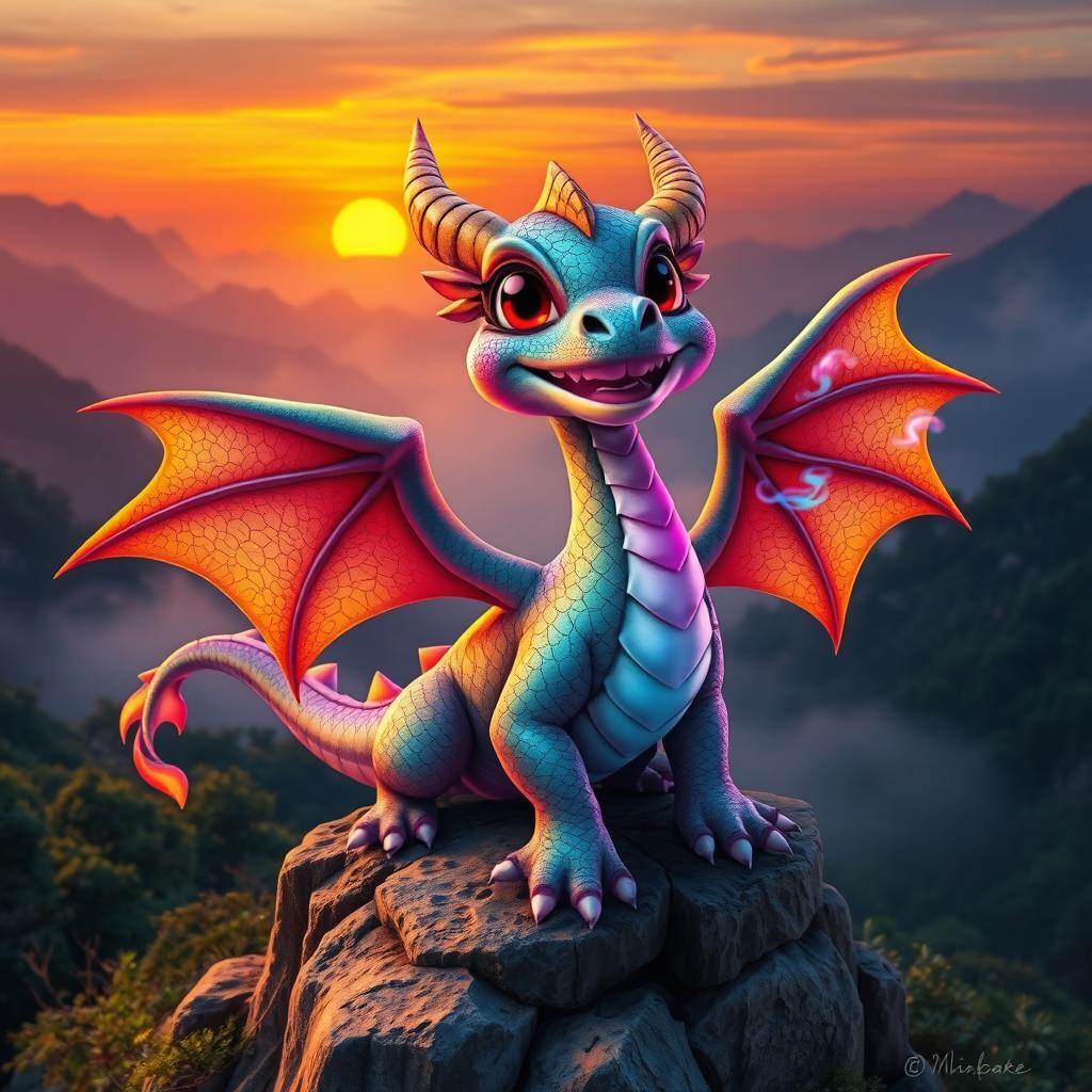Whimsical Dragon Avatar Art: A Colorful Fantasy Creation