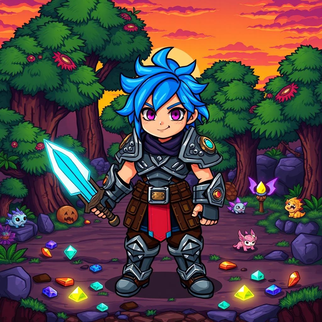 Explore the Vibrant World of Terraria with Custom Pixel Art Characters